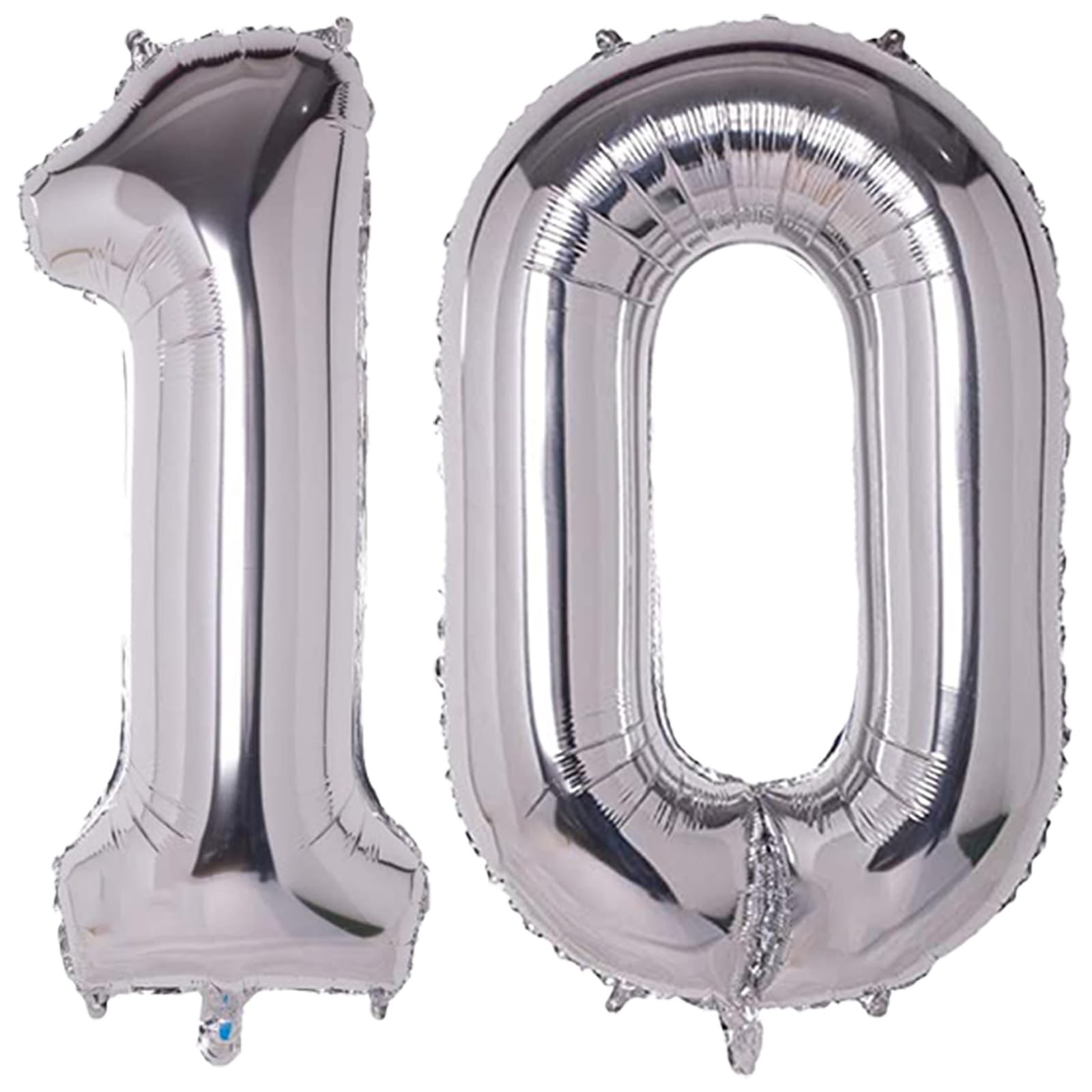 Amazon.com: WEIKA 40 Inch Silver Number 10 Balloons, Giant Jumbo Helium ...