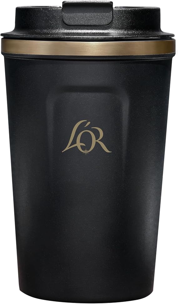 Amazon.com | L'OR Travel Mug Black - 13.2 oz Stainless Steel Coffee Cup ...