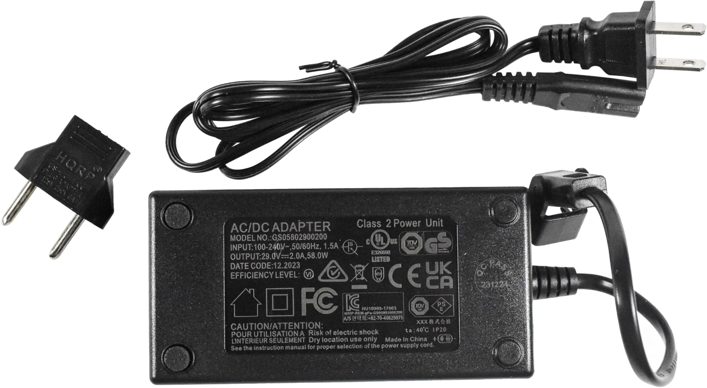 Amazon.com: HQRP 29V 2A 2-pin AC Adapter fits most Models Z-Boy ...