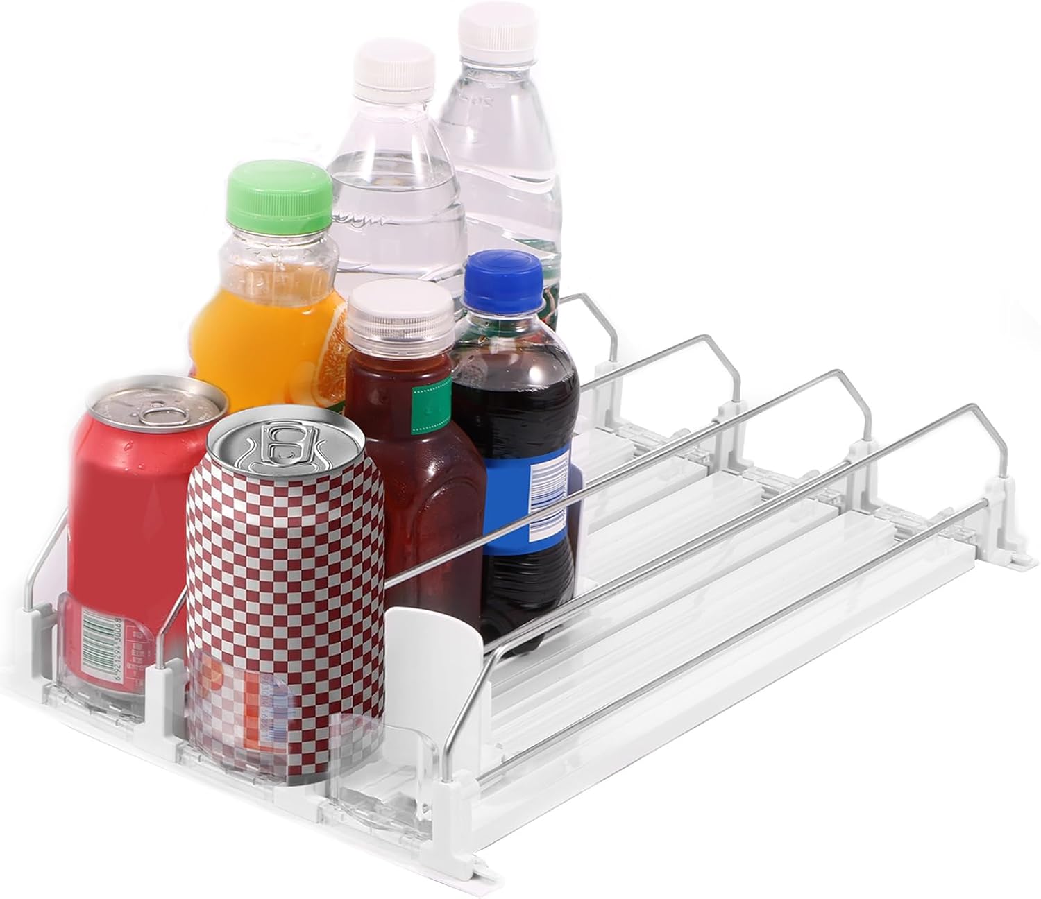 Amazon.com: Drink Organizer for Fridge, Self-Sliding Soda Can Dispenser ...