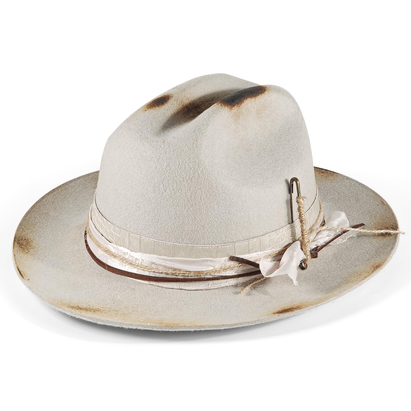Snapklik.com : Open Road Hat Cowboy Fedora Hat Pure Wool Felt Hat ...
