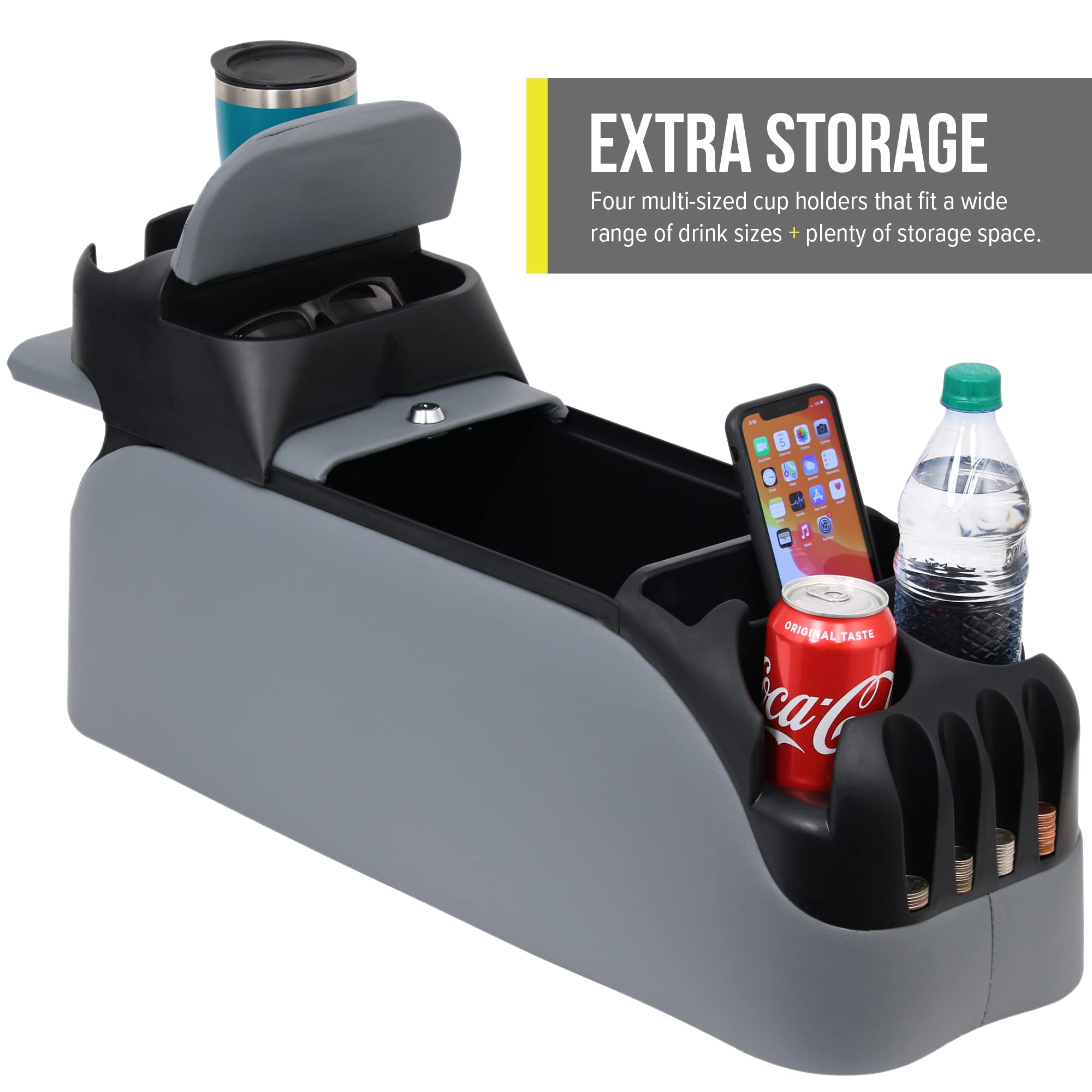 Snapklik.com : Moblorg Elite Center Console For Minivans, SUVs, Vehicle ...