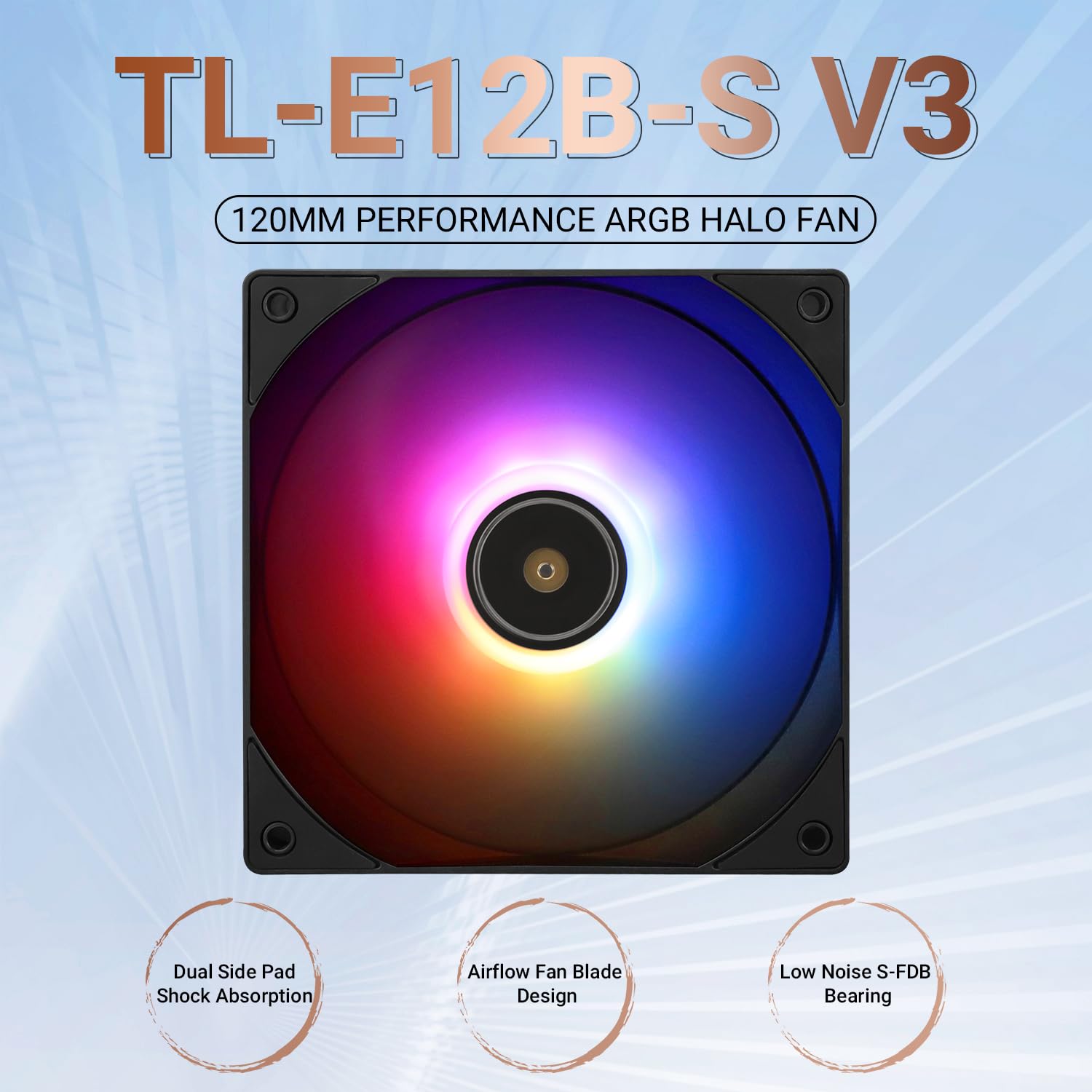 Snapklik.com : Thermalrlght TL-E12B-S V3 CPU Fan High Performance Cooler Fan