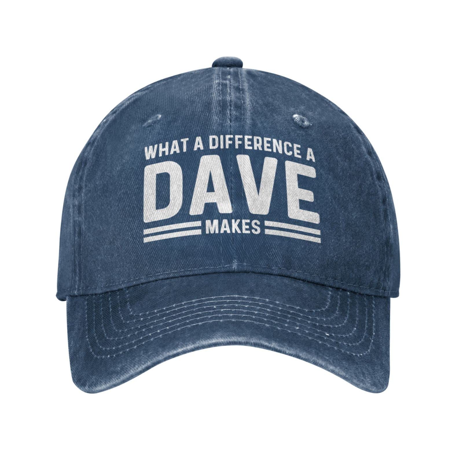 Amazon.com: What A Difference A Dave Makes Hat Men Dad Hat Cute Caps ...