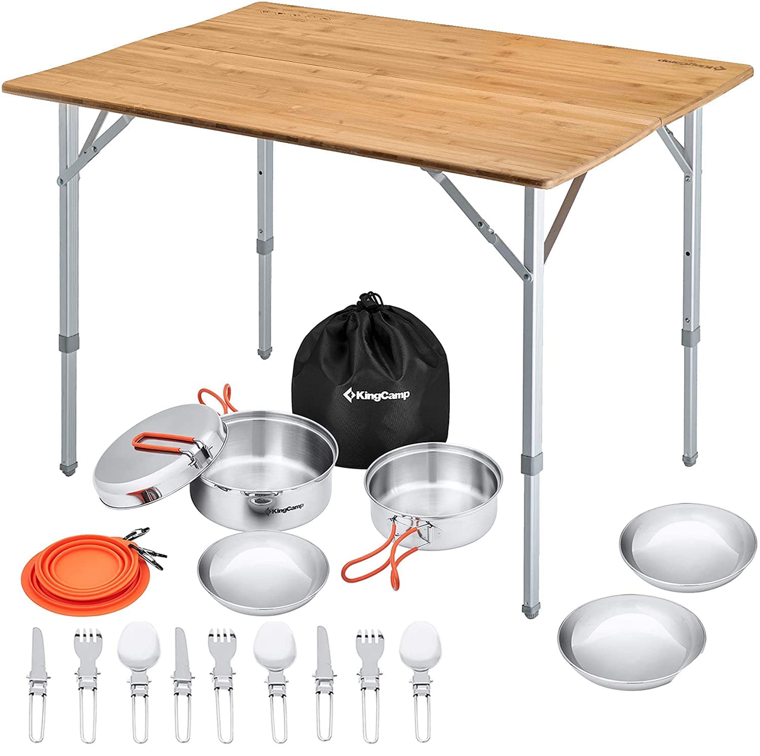 KingCamp Bamboo Heavy Duty 176 lbs Environmental Protection Oversize ...