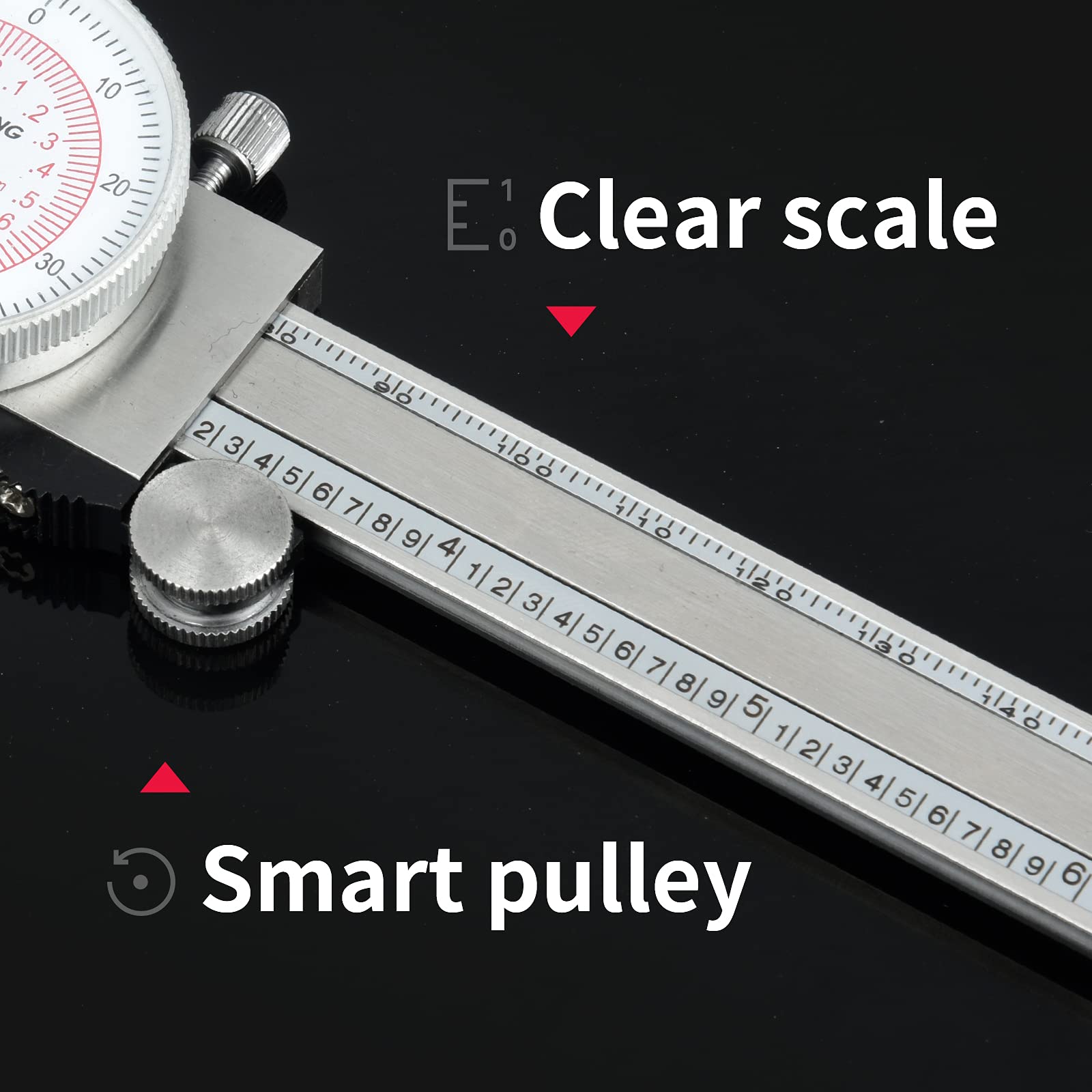 Snapklik.com : Dial Caliper 6" 150mm Dual Reading Scale Metric System 6 ...