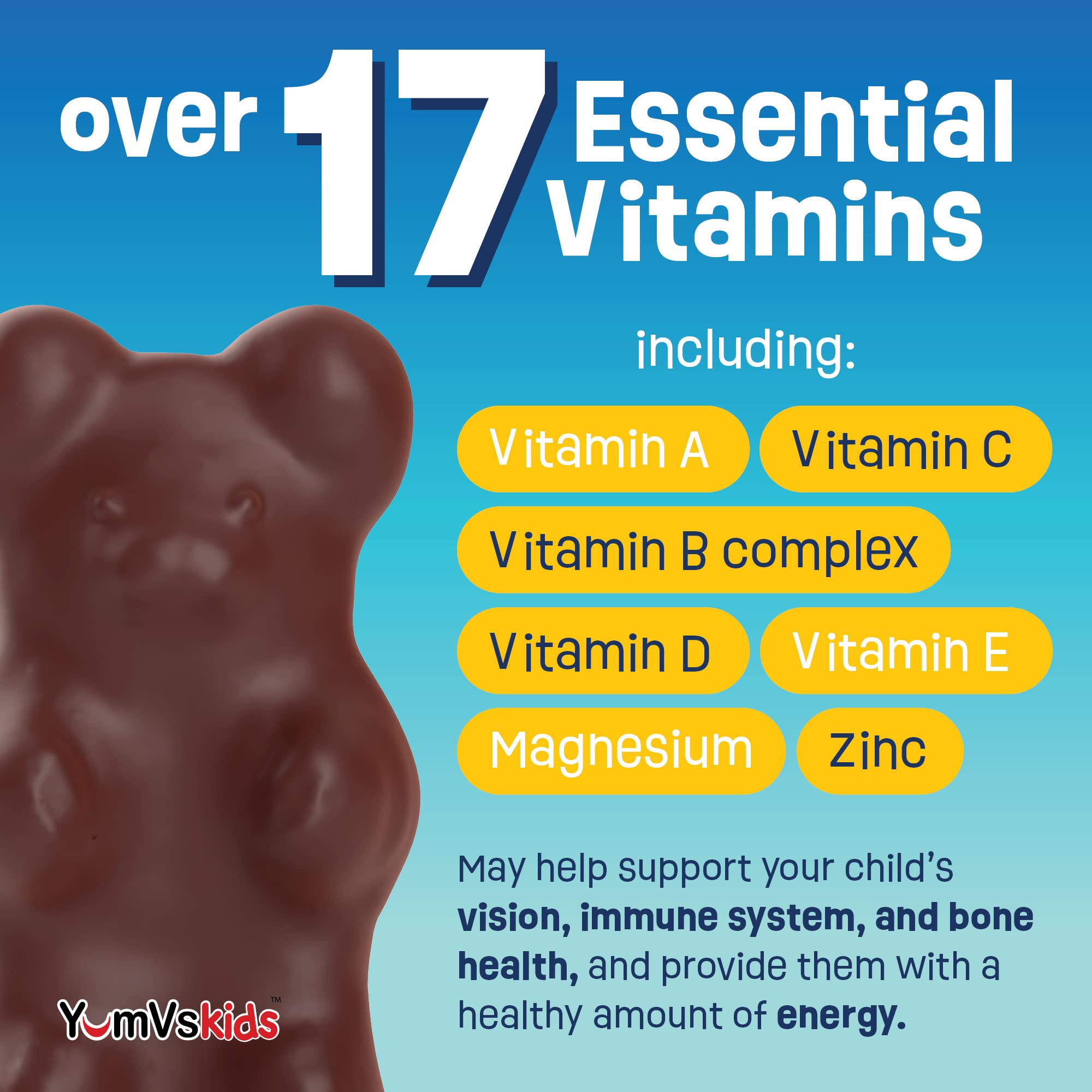 Snapklik.com : YUM-VS - Kids Multivitamin Chewable Chocolate Bears ...