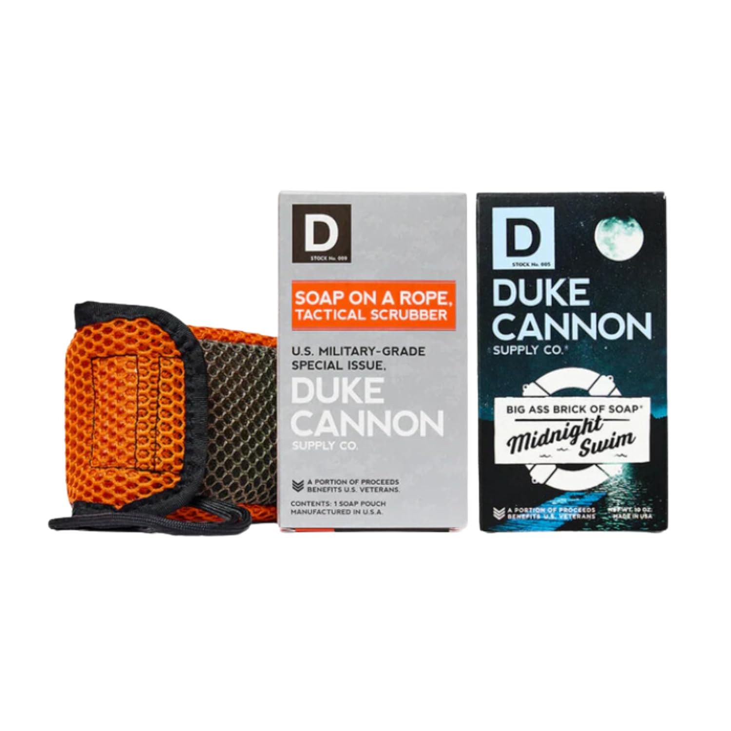 Amazon.com : Duke Cannon Tactical Scrubber & Midnight Swim Soap Bundle ...