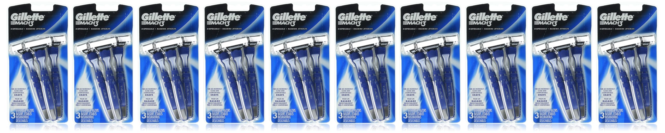 Amazon.com: Gillette Mach3 Men’s Disposable Razors, 3 Count - Case of ...