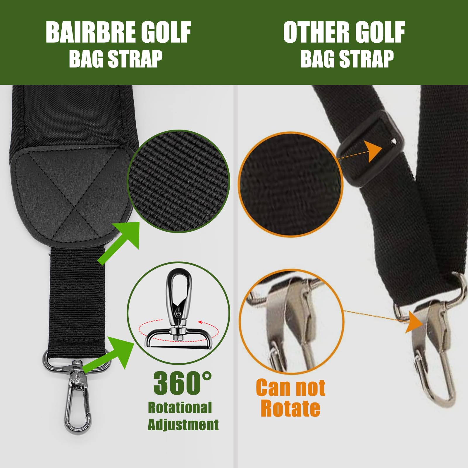 Snapklik.com : Golf Bag Strap Replacement Golf Bag Shoulder Strap USA ...