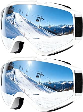 Amazon.com: Ski Goggles for Men & Women, Dual Anti-Fog Lens Snowboard ...