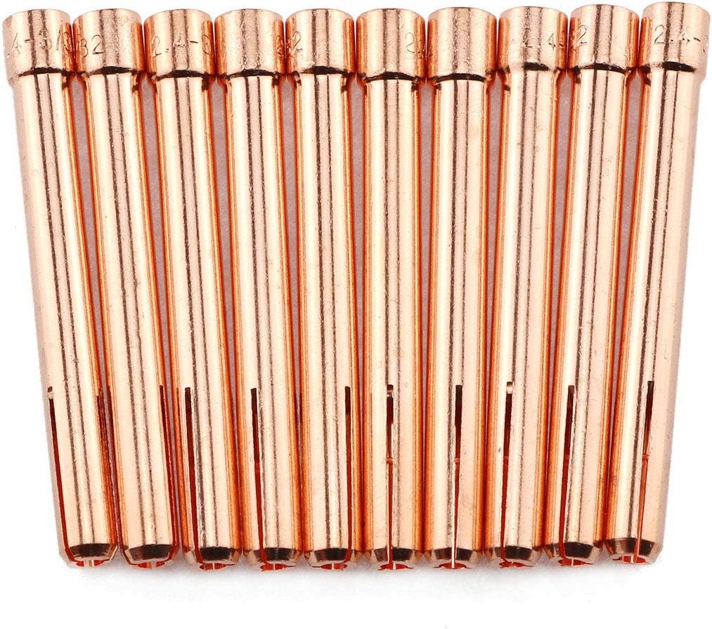 Amazon | E-outstanding コレット 10N24 10個 3/32インチ(2.4mm) TIGコレットチップ TIG溶接 ...