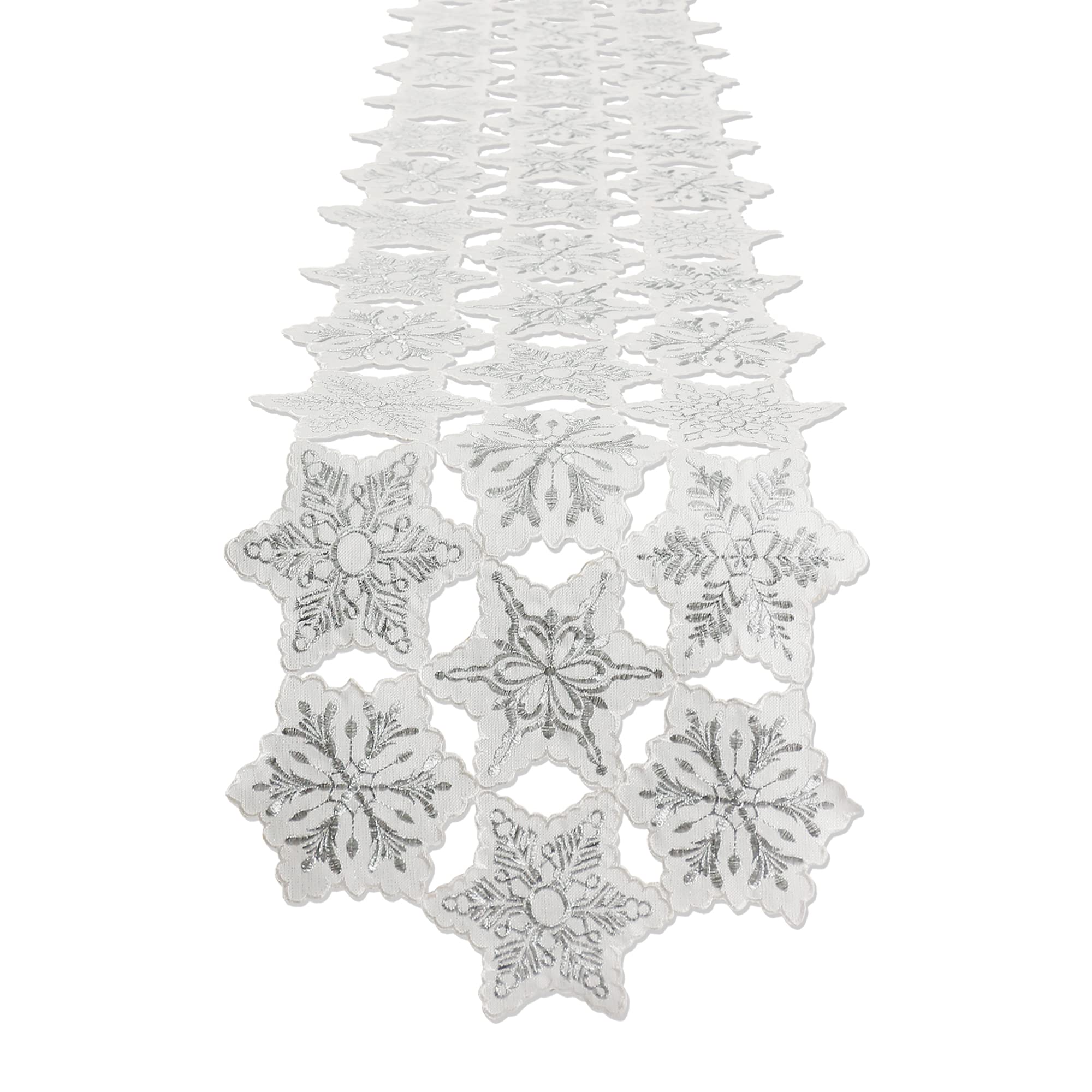 Snapklik.com : Christmas Snowflakes Table Runner 120 Inches Long ...