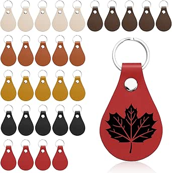 Amazon.com: SAVITA 30 Pcs Leather Key Chain Kit, Leather Key Fob Kit ...