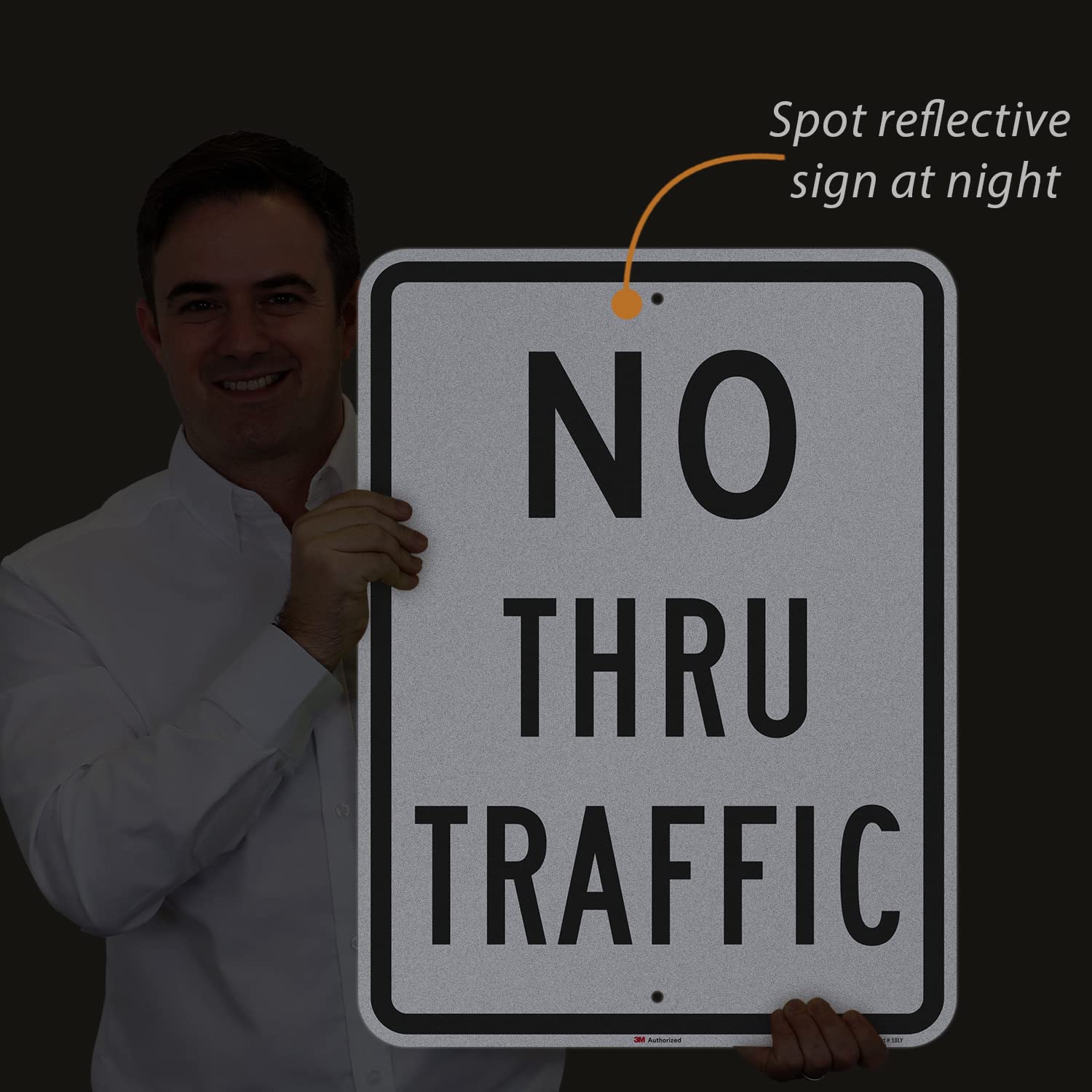 24x18 Inch Traffic Control Sign SmartSign 3M High Intensity Reflective ...
