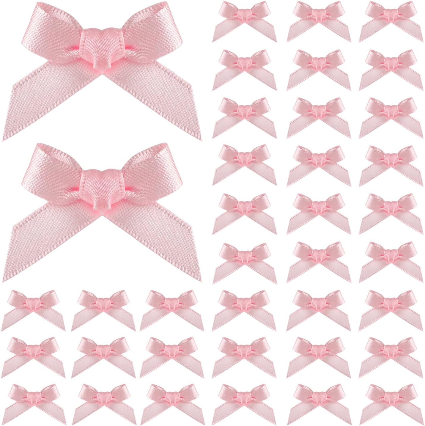 Amazon.com: 100pcs Ribbon Bows, 1.57x0.4in Mini Bows for Crafts Cute ...