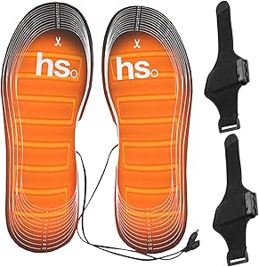 Heated Insoles for Men and Women, Battery Powered Heating Shoes Insoles ...