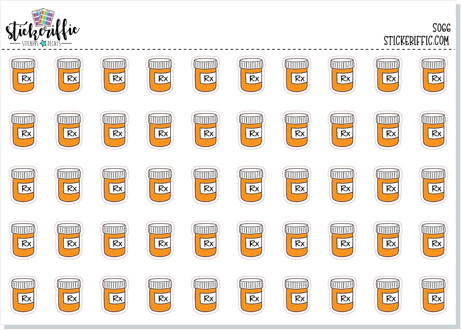 Amazon.com: Pill Bottle Medicine Prescription Rx Planner Stickers ...