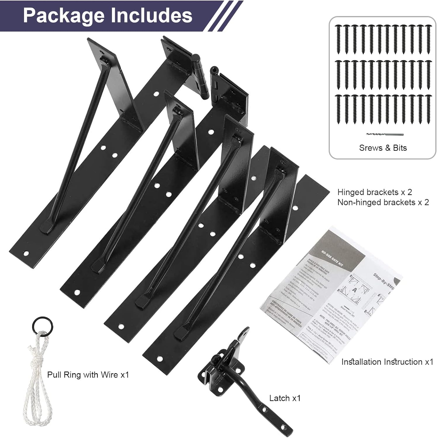 Snapklik.com : GoldOrcle Anti Sag Gate Kit Heavy Duty No Sag Kit Gate ...