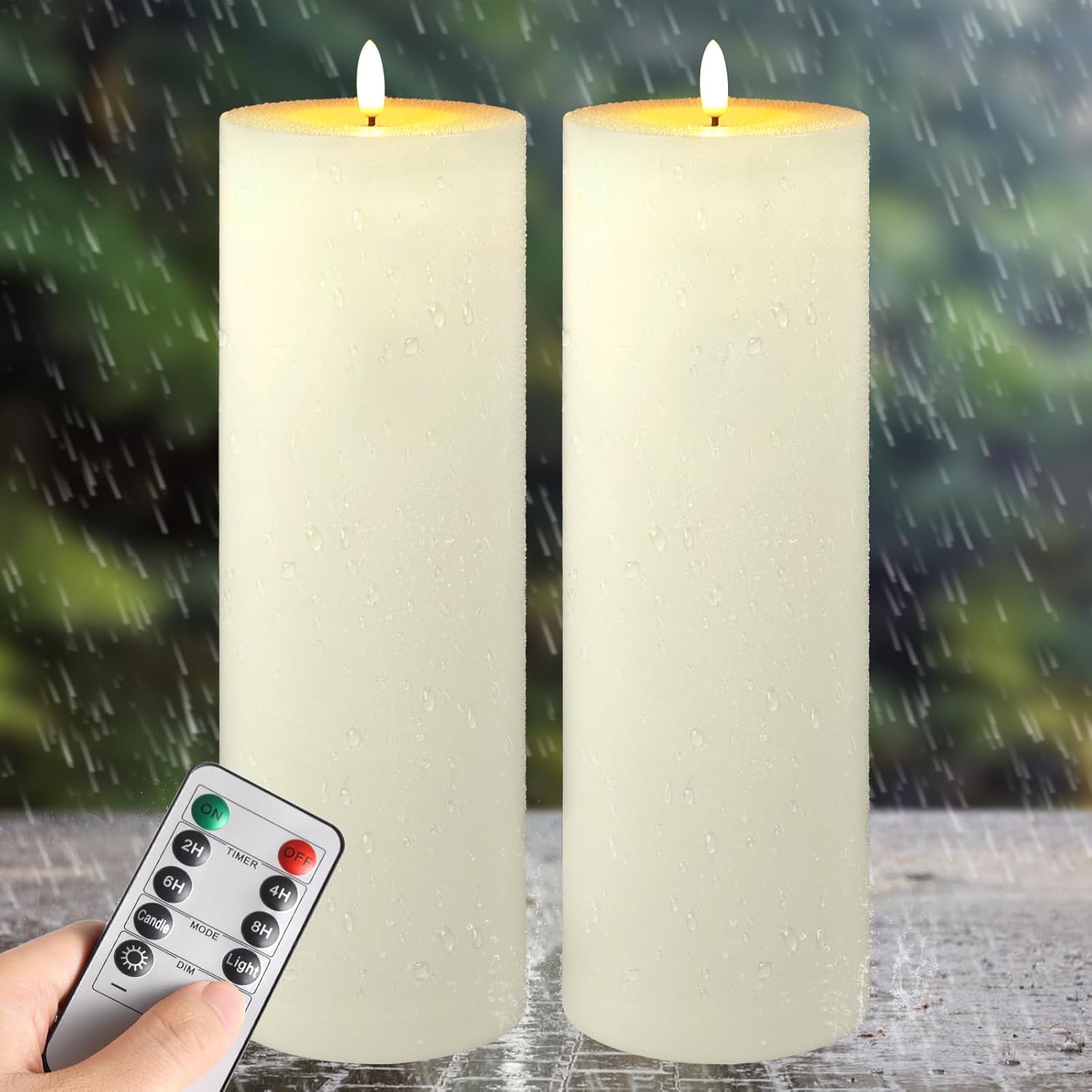Amazon.com: NURADA Large Outdoor Flameless Candles 12" x 4 ...