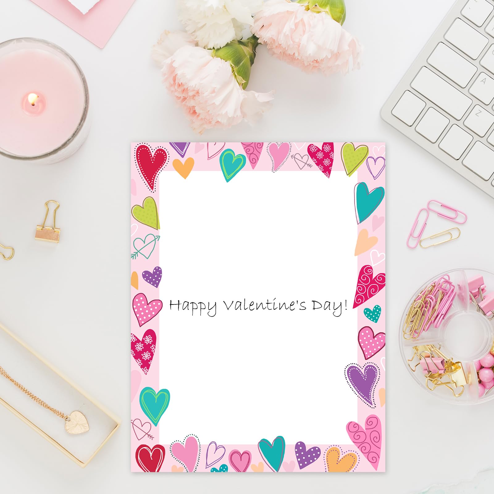 Valentine Stationery Paper Love Notepad For Children With Watercolor