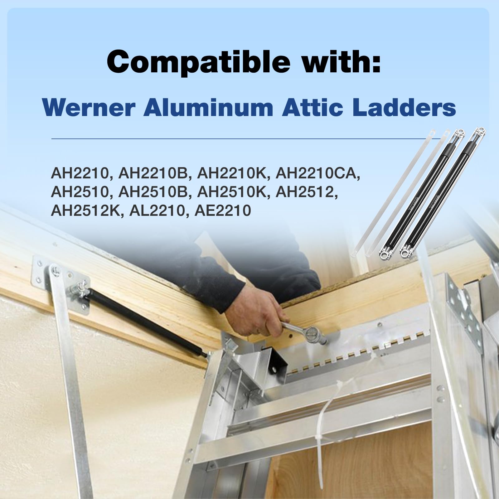 Snapklik.com : 36-80 Standard Strut Kit For Werner Aluminum Attic ...