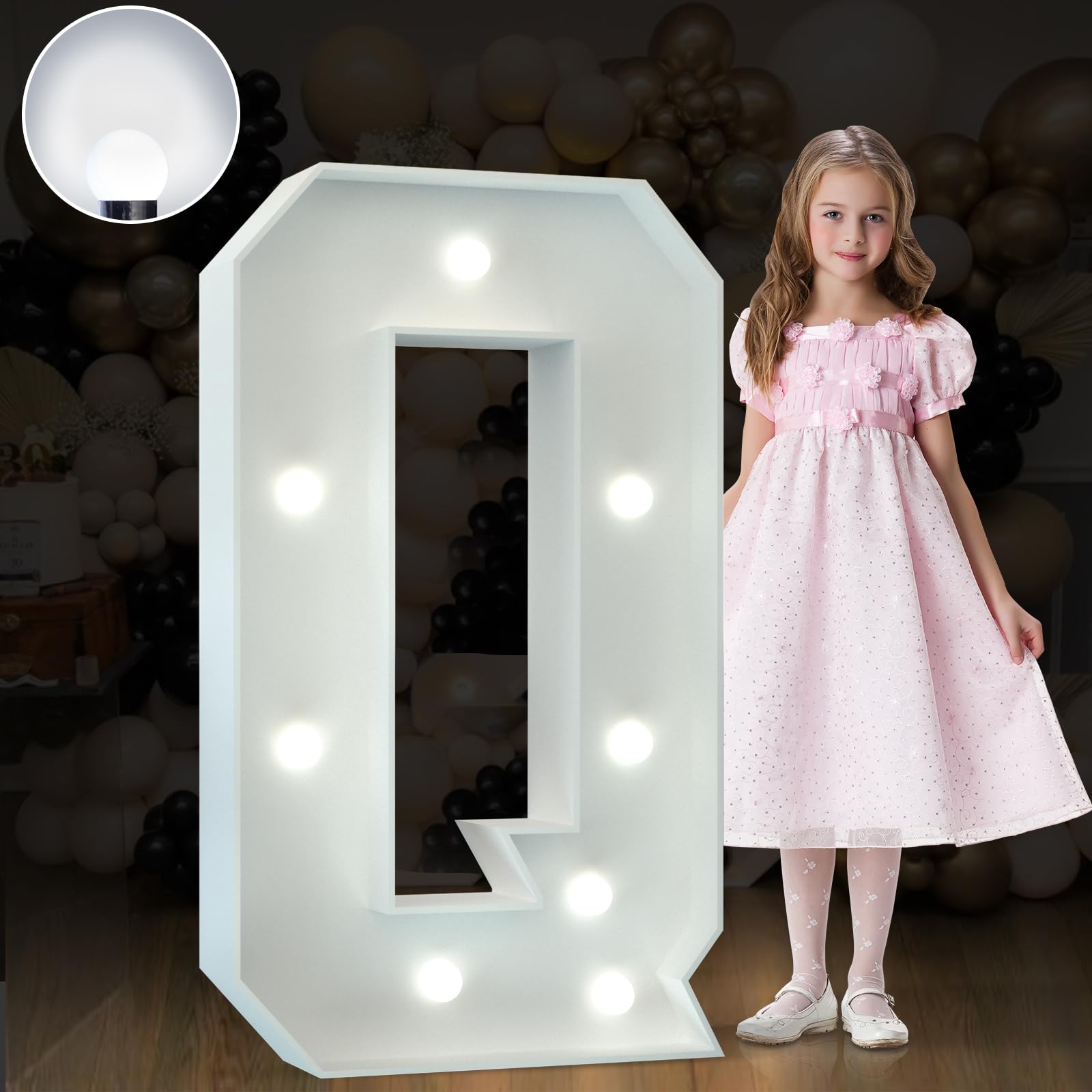 Amazon.com: imprsv 3FT Marquee Light Up Letters, Cool White Light Up ...