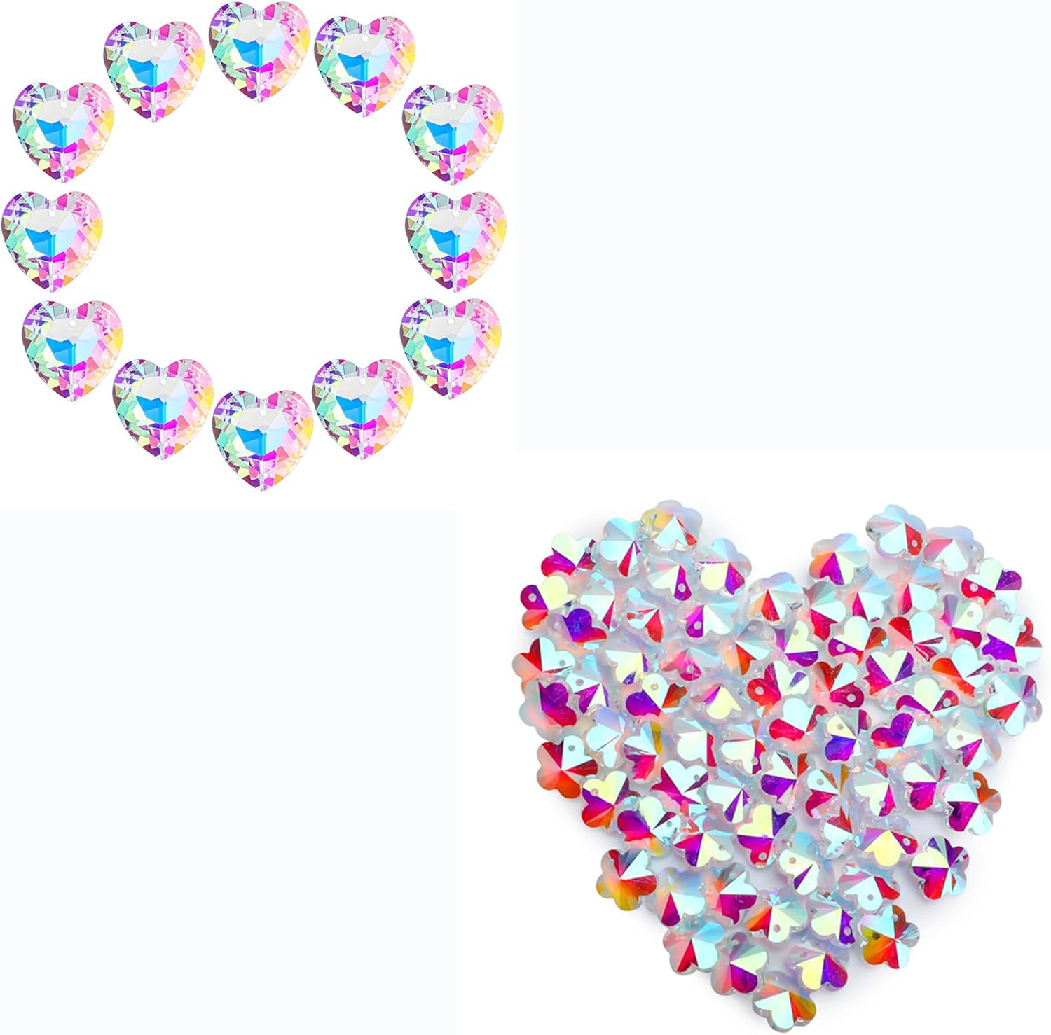 Amazon.com: Colorful Crystal Heart Prism Suncatcher, Heart Prism ...