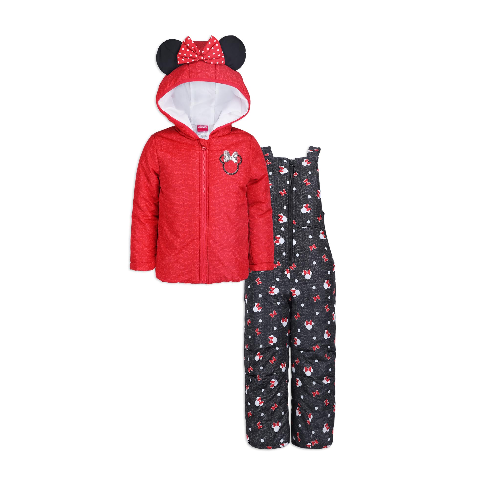 Amazon.com: Disney Minnie Mouse Girls Puffer Snowsuit Jacket for ...