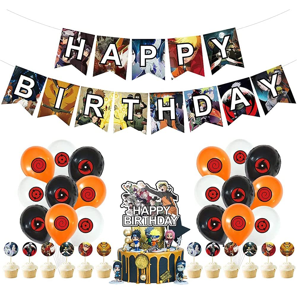 Naruto Birthday Party Supplies Naruto Party Decorations Birthday Banner ...