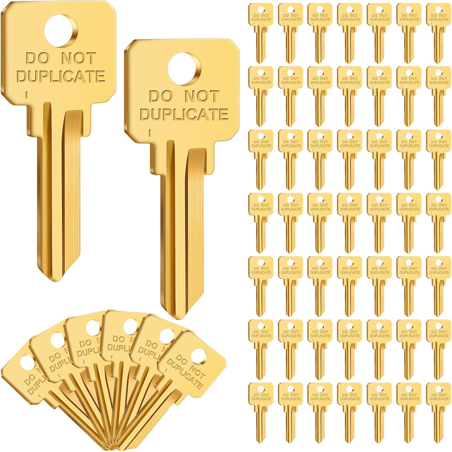 MorningRo 50 Pcs Do Not Duplicate Key Blanks Metal Key Replacements ...