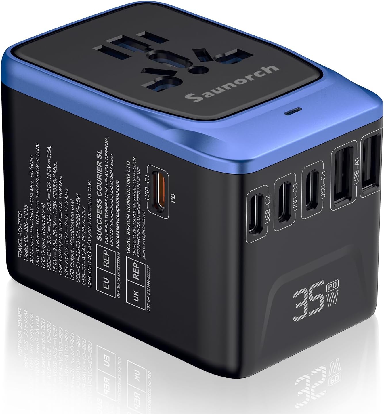 Amazon.com: Unidapt Universal Travel Adapter, International Plug ...