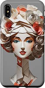 Amazon.co.jp: iPhone XS Max Artistic Papercraft Quilling Silhouette ...