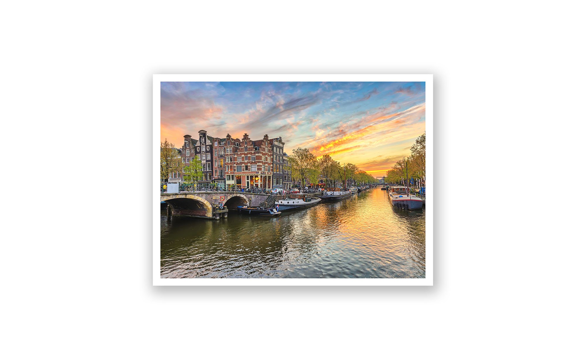 Amazon.com: ArtsyCanvas Amsterdam - UK Skyline Poster (18x12): Posters ...