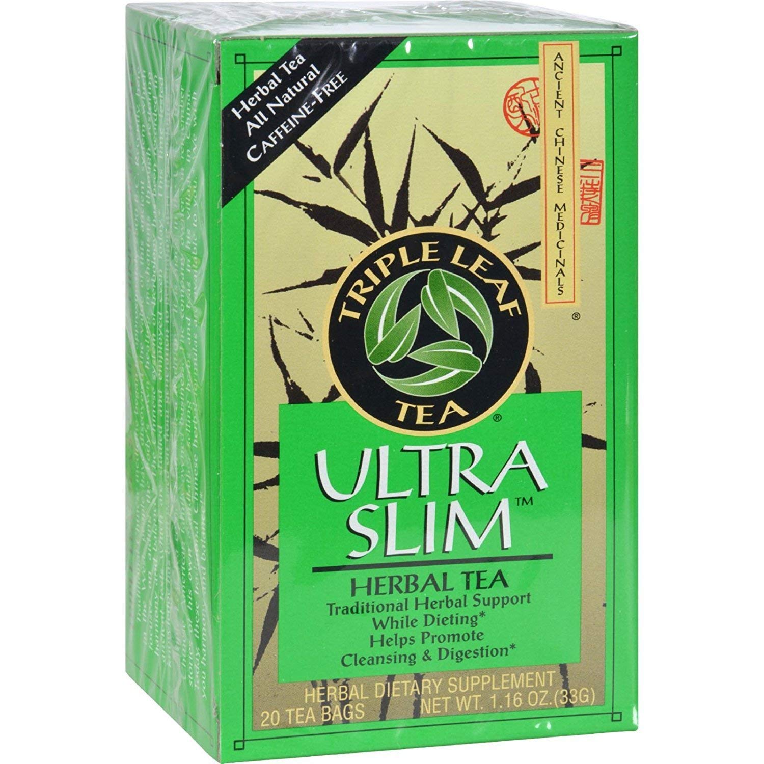 Amazon.com : Triple Leaf Tea Natural Herbal Tea, Ultra Slim 20 bags ...