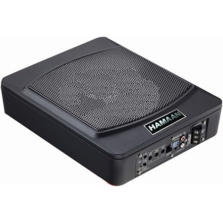 HAMAAN (HMUS-8 8-inch 500W RMS Compact Underseat Active Subwoofer with ...