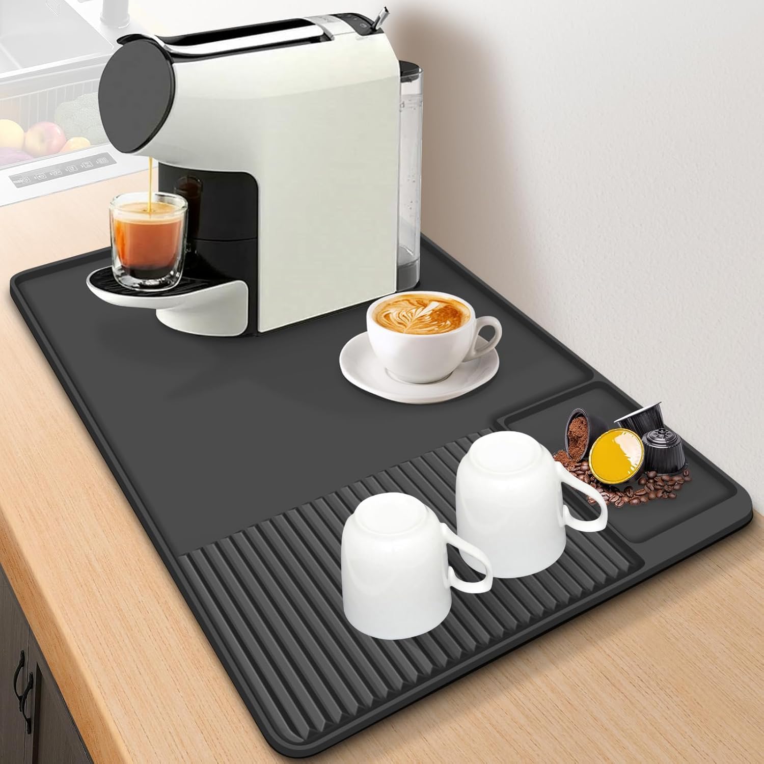 Angju Coffee Mat for Counter,60cm*40cm Coffee Bar Mat for Countertop ...
