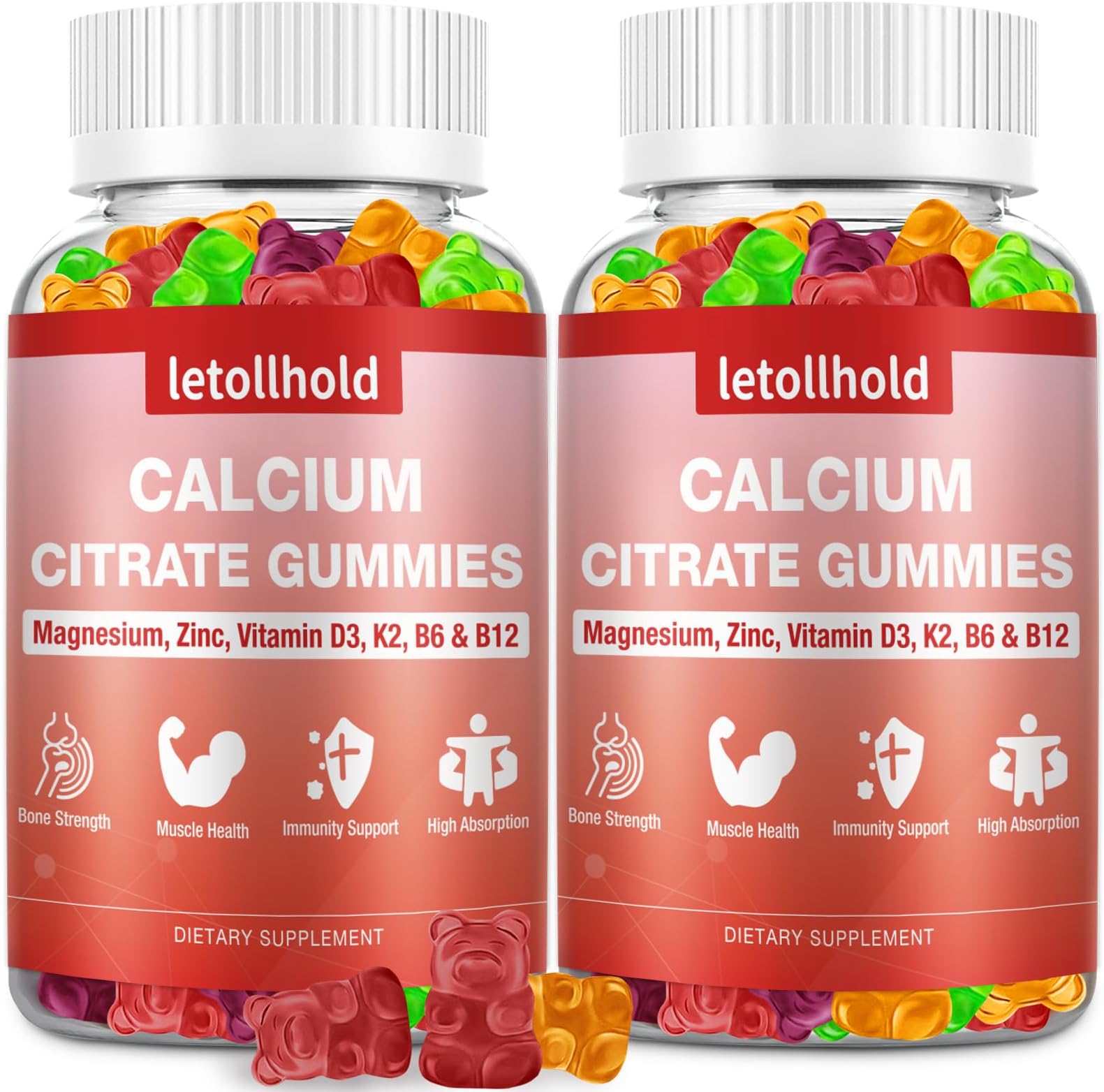Amazon.com: Calcium Citrate Gummies - 1200mg Calcium Gummies with ...