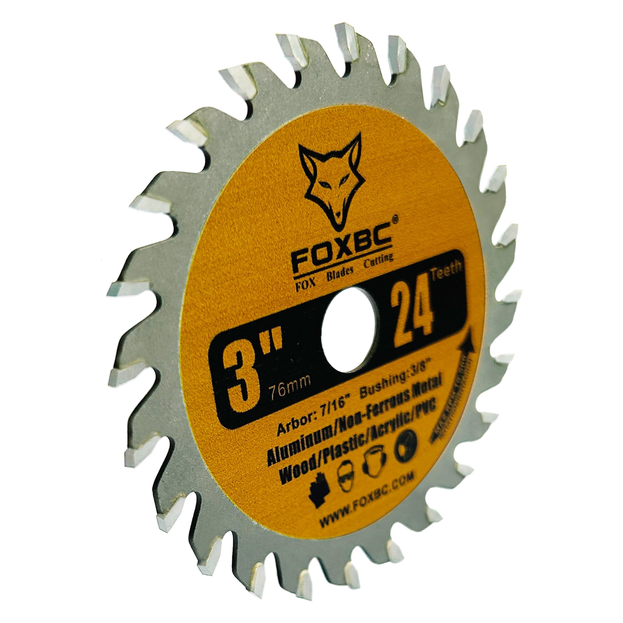 Snapklik.com : FOXBC 3 Inch Circular Saw Blade 24T Carbide Cuts For ...