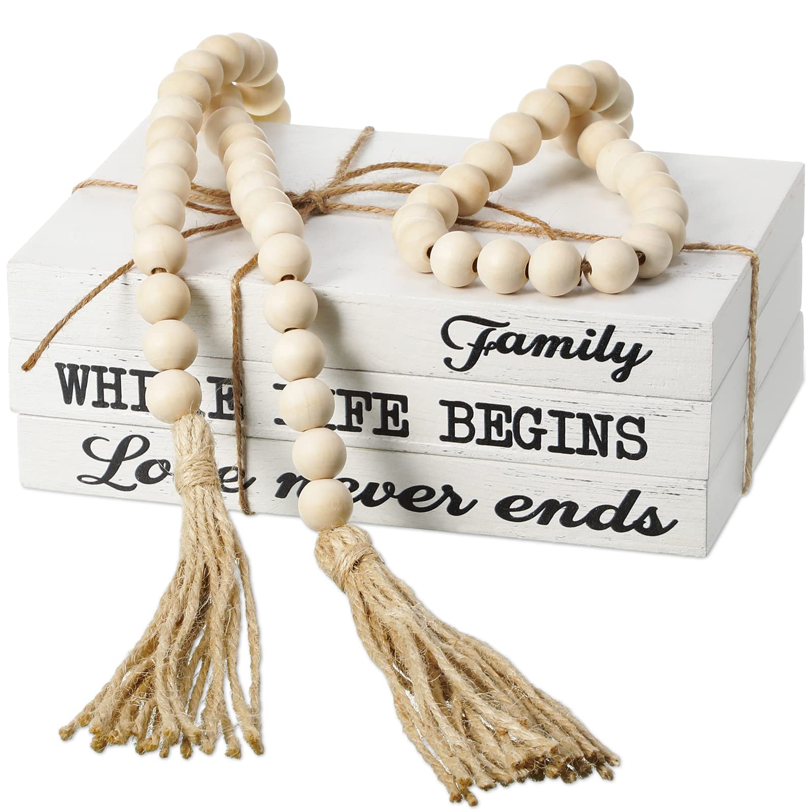 Amazon.com: 3 Pcs Decorative Books for Home Decor White Faux Books ...