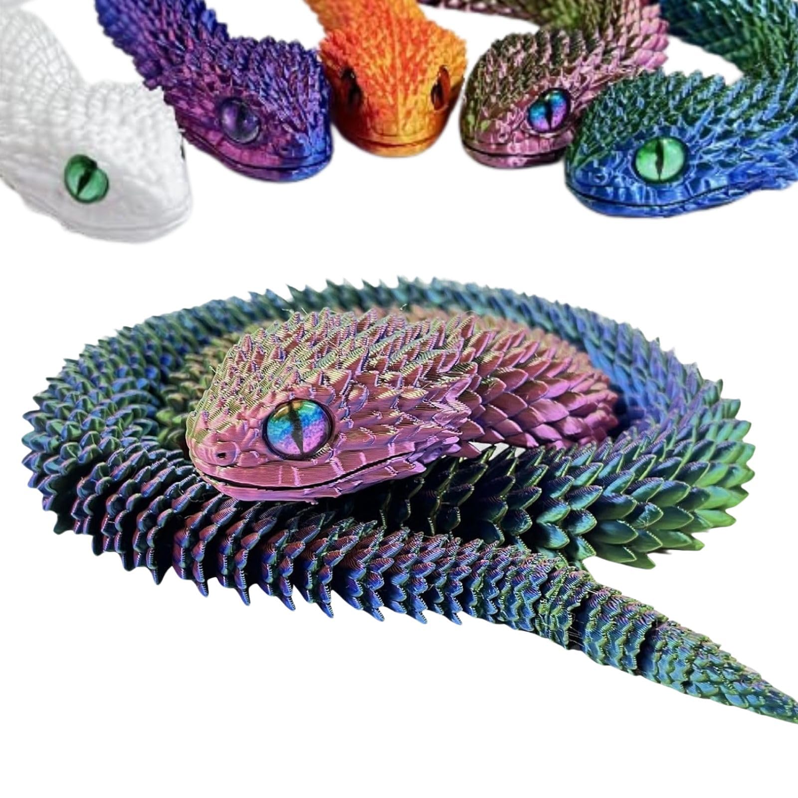 Snapklik.com : YILCER 3D Printed Animals - Snake Viper Fidget Toy ...
