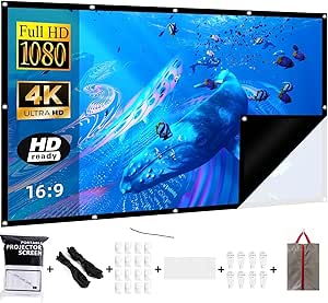 Amazon.com: VerCorkin 120 INCH Black Backing Projection Screen, 16:9 ...