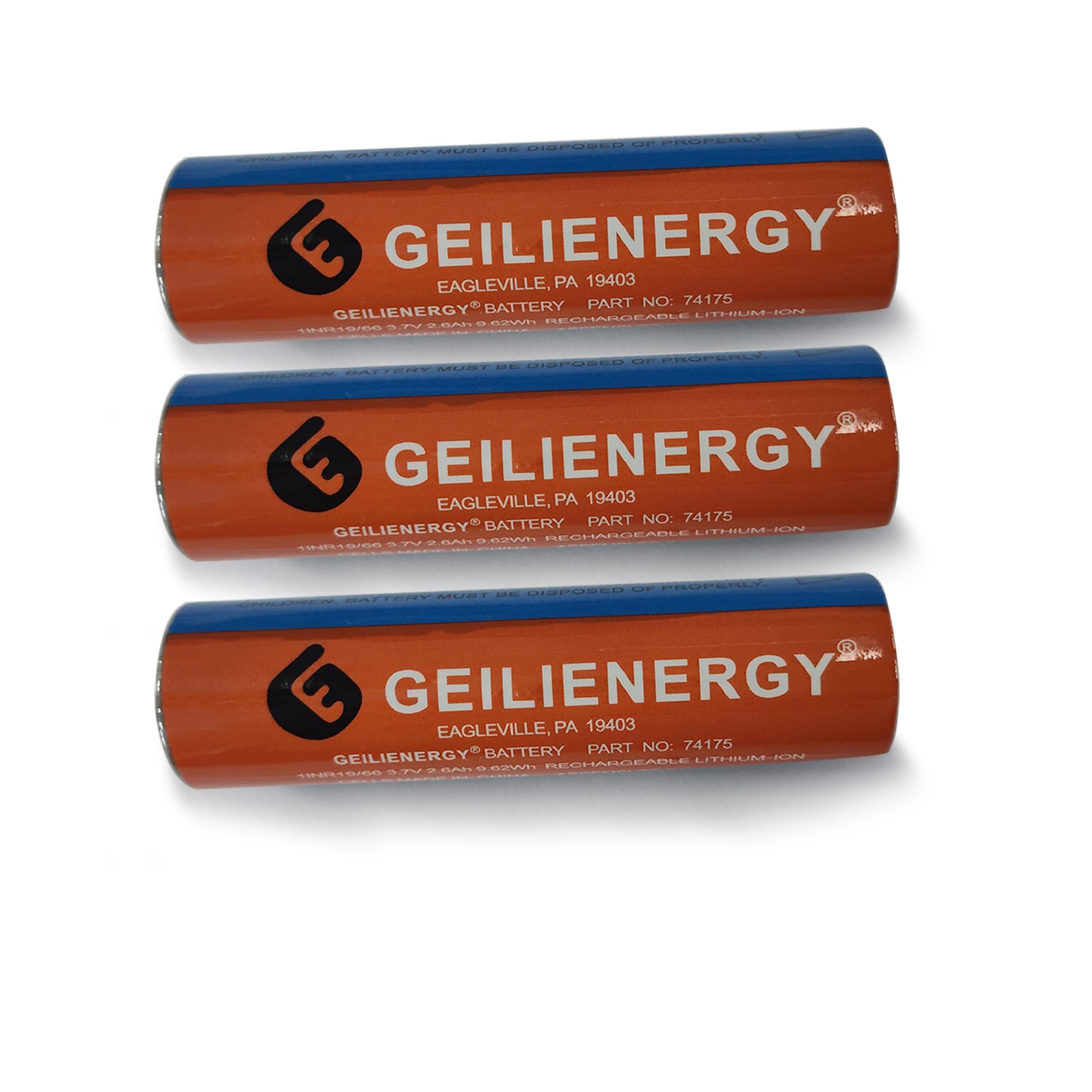 Amazon.com: GEILIENERGY 3.7V 2600mAh Battery Lithium 74175 Battery ...
