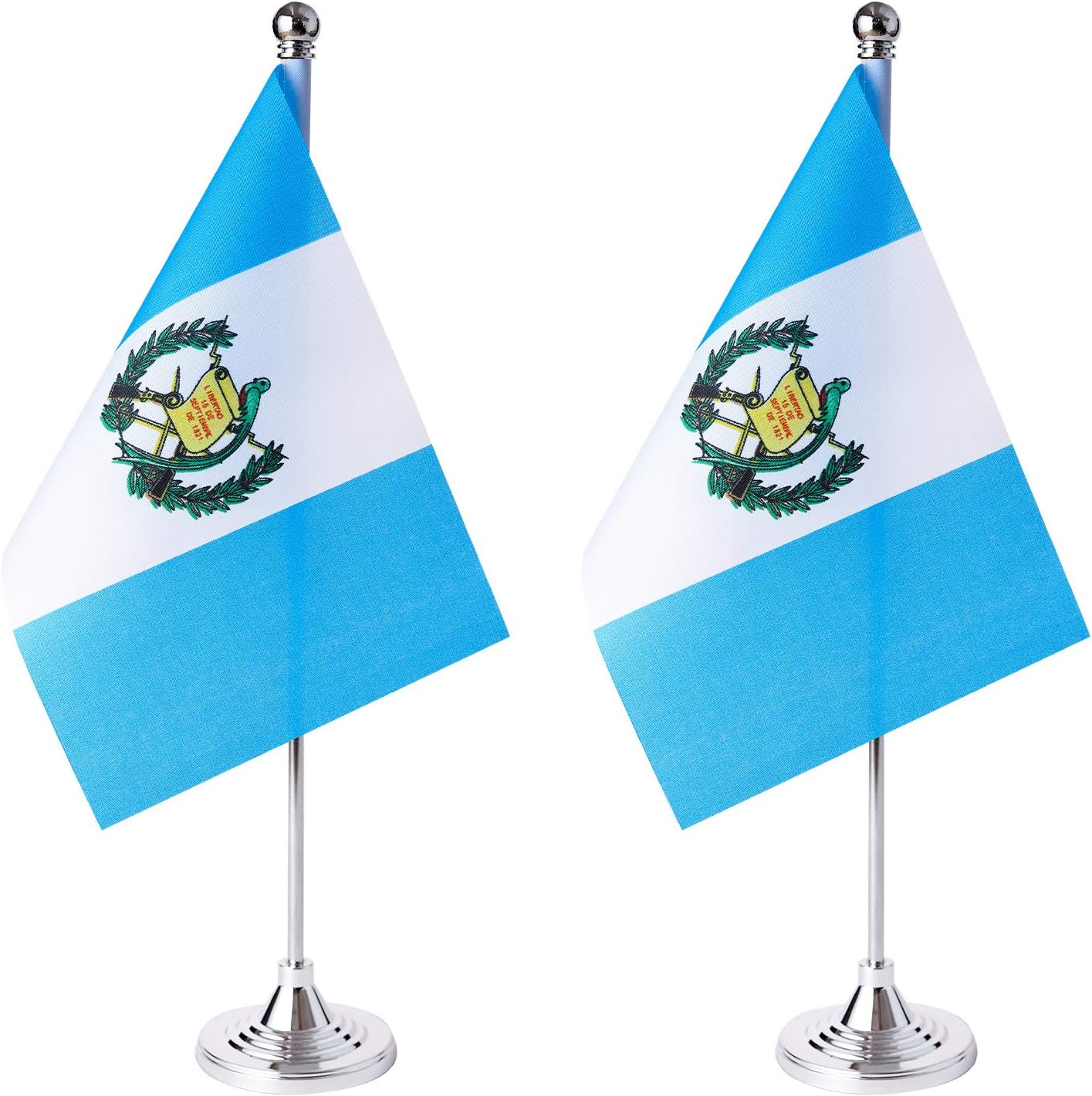 Amazon.com: ZXvZYT 2 Pack Guatemala flag Guatemalan Table Flag Small ...