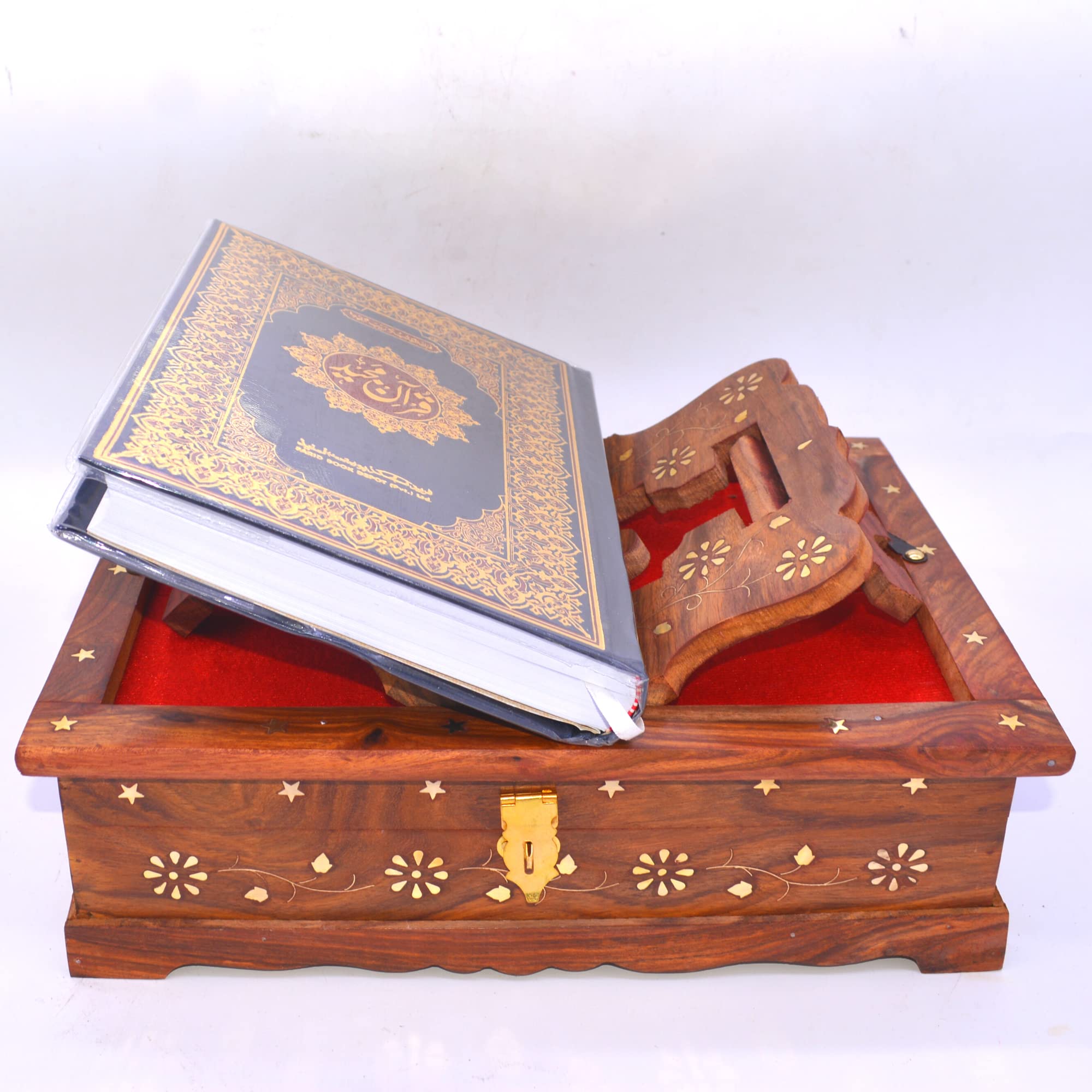 Buy Santarms Handmade Wooden quran box For Reading - quran Stand ...