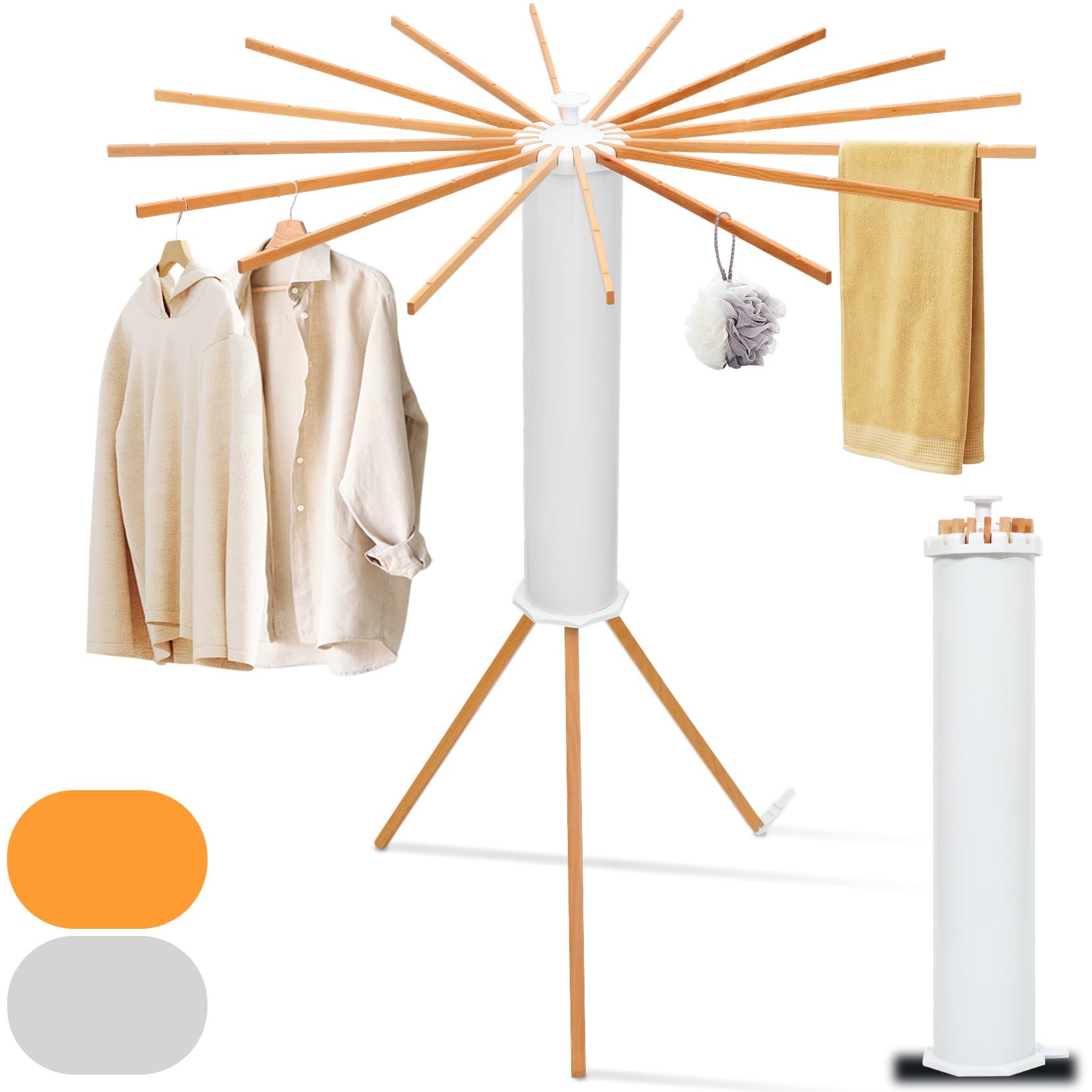 Amazon.com: Tripod Clothes Drying Rack,Collapsible and Portable Clothes ...