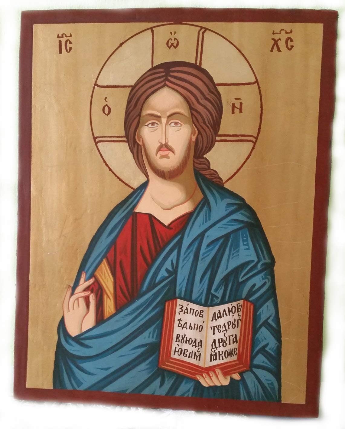 Amazon.de: Handbemalt, große Ikone Jesus Christus Pantokrator der ...
