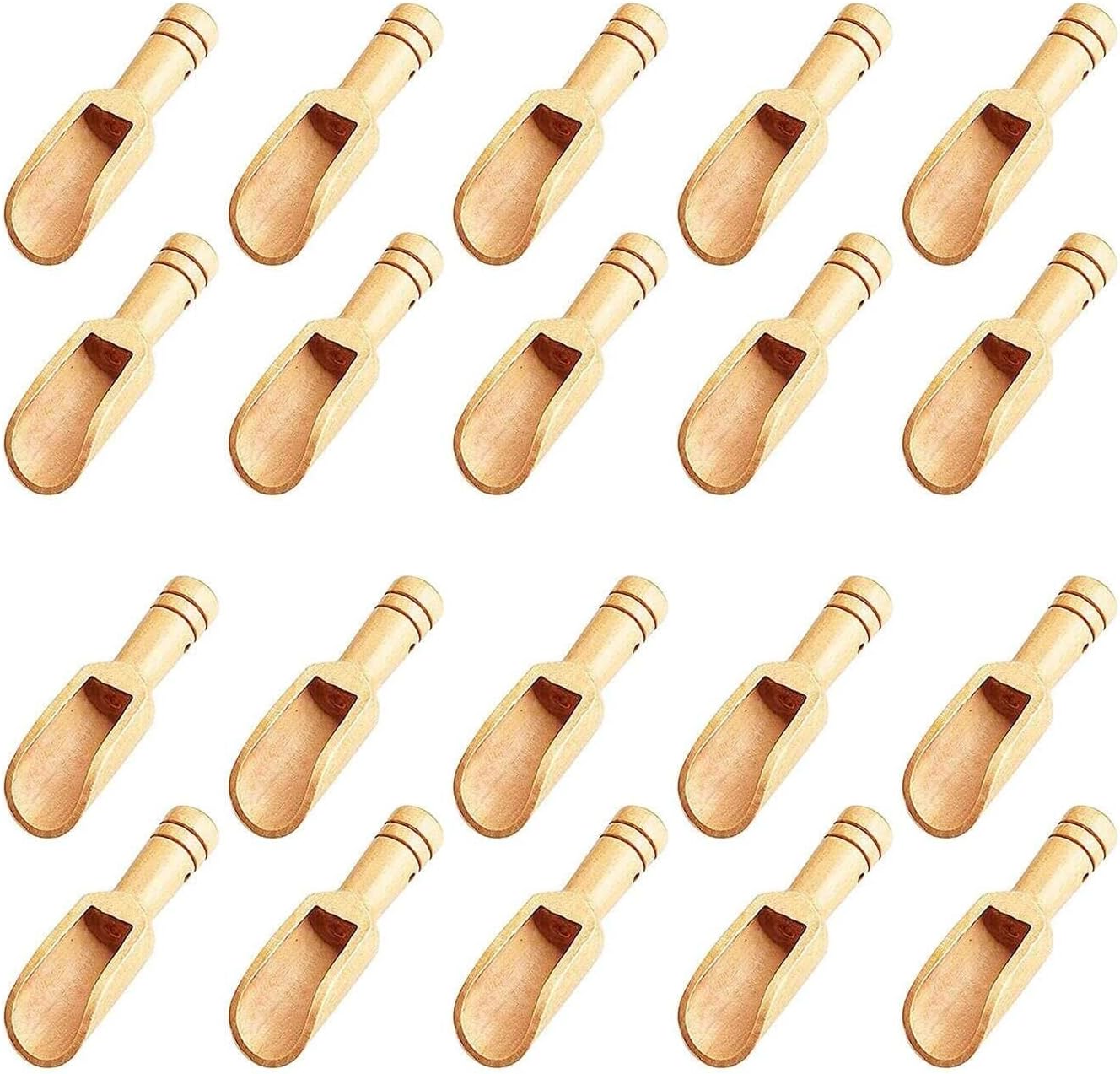 4 Pcs Mini Wooden Spoons, Bath Salt Scoops, Mini Bamboo Spoons for Bath ...