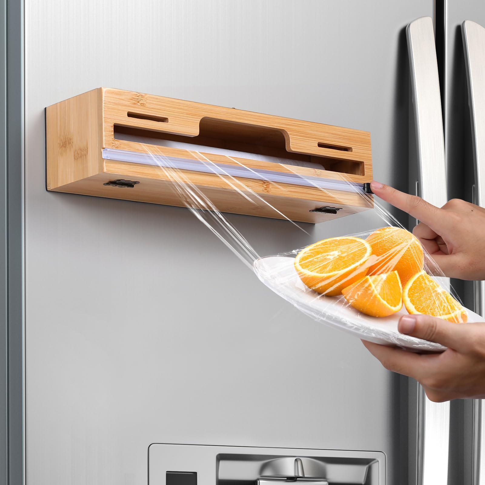 Amazon.com - WEHOME 2-in-1 Bamboo Wrap Organizer with Cutter ...