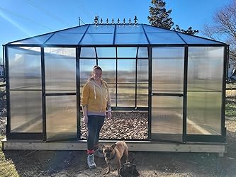 Amazon.com : HOWE 14x9.5x9 FT Polycarbonate Greenhouse with 2 Vents and ...